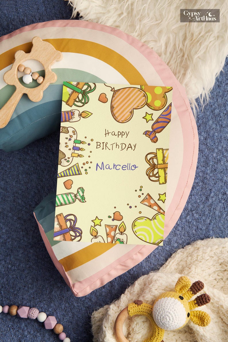 Editable Happy Birthday Card Template Modern Minimalist Personalized ...