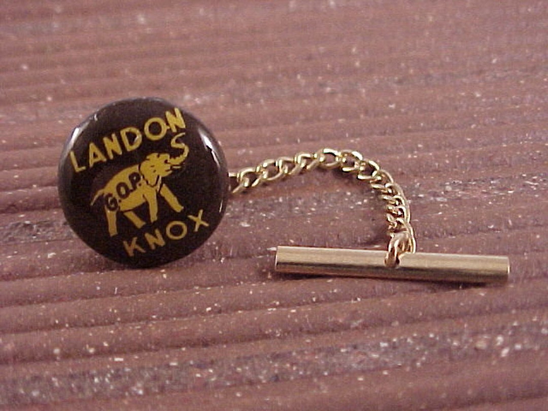 Tie Tack Landon Knox Vintage Political Pinback Button - Etsy