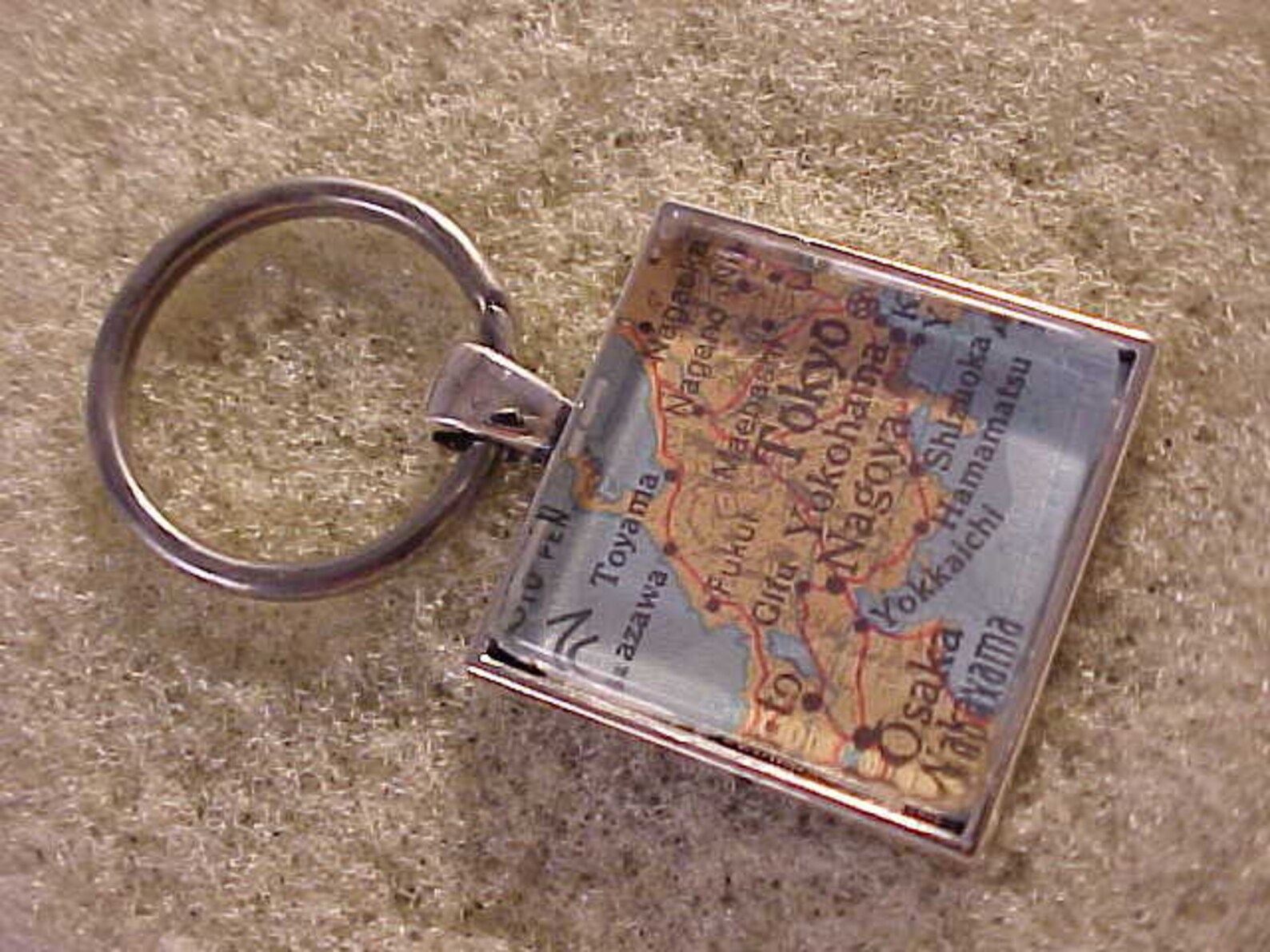 Atlas Map Key Chain / Tokyo Japan Key Ring / Map Key Ring - Etsy