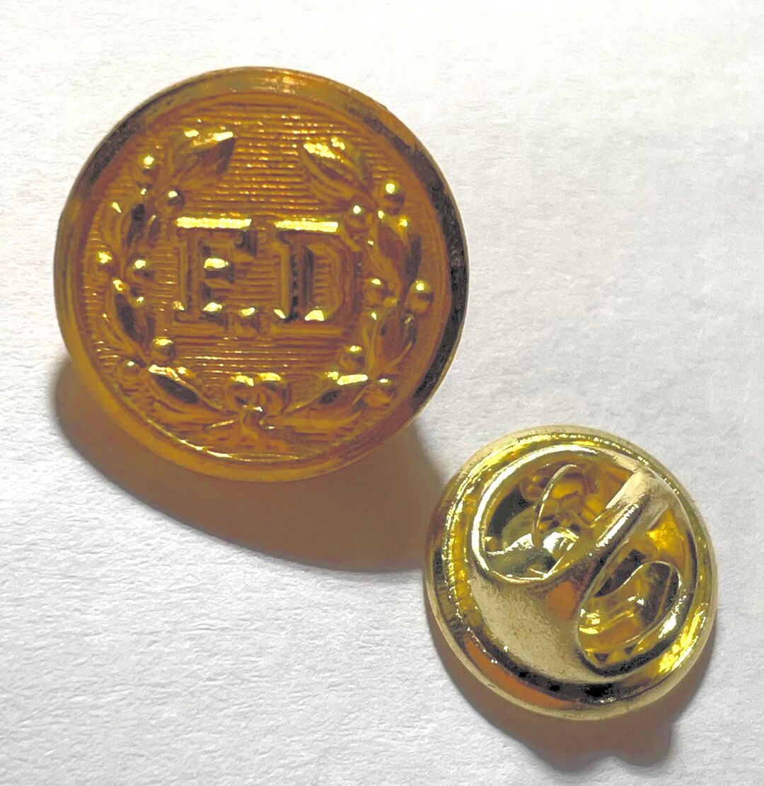 Vintage Fire Department Uniform Button Tie Tack - Etsy