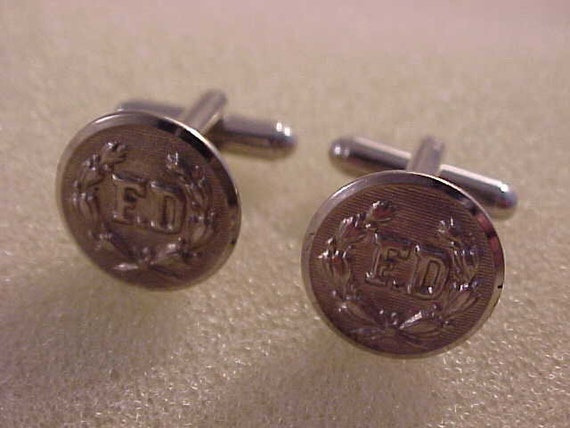Vintage Fire Department Uniform Button Silver Cuff Links | Etsy