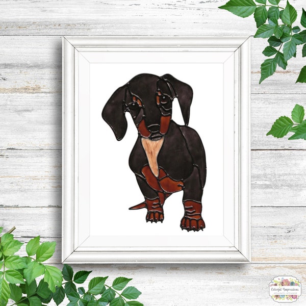 Window Clings Dachshund - Etsy
