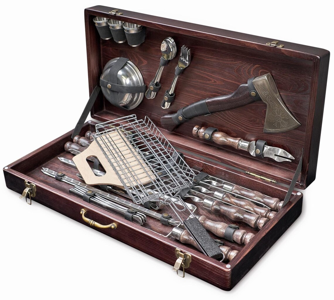 Outdoor Kitchenware With Case, BBQ Master Tools, Barbeque Accessories ...