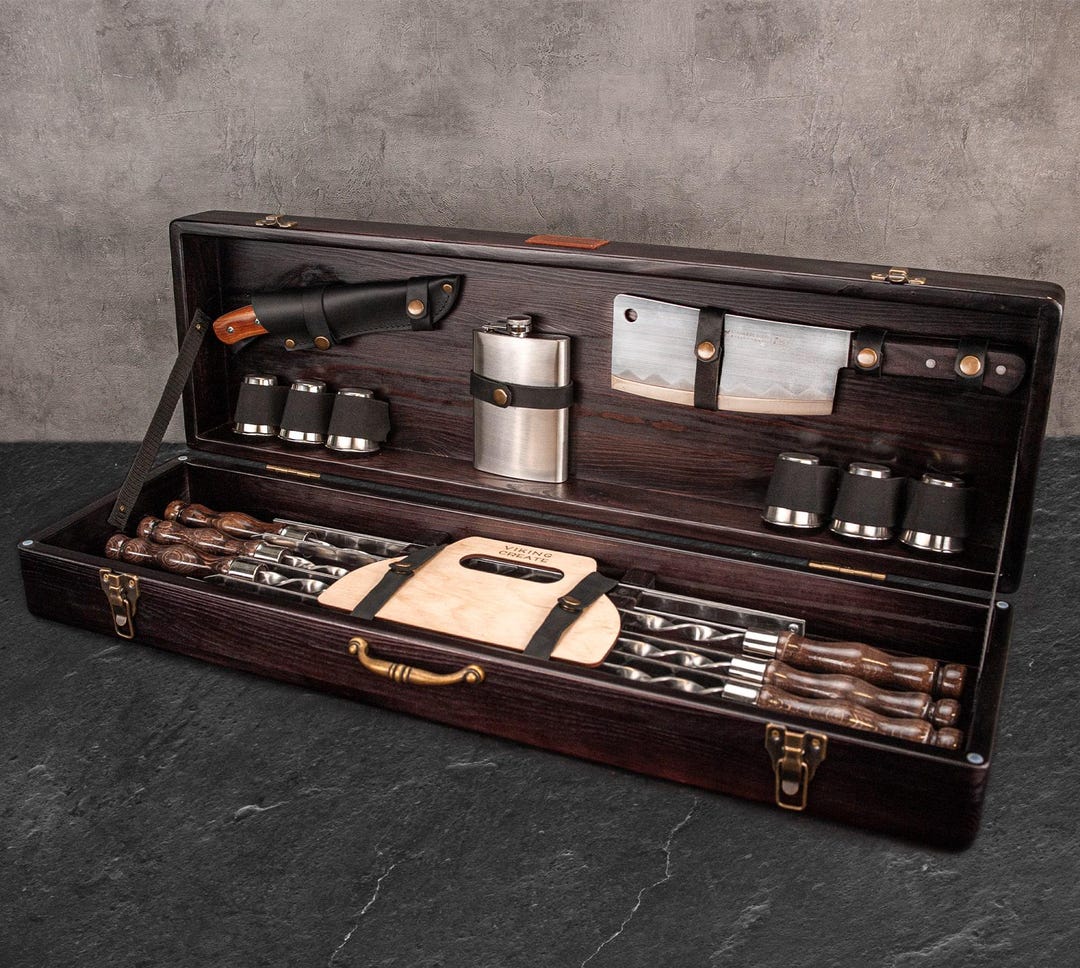 Barbeque Tools and Accessories, Grill Set With Skewers, 60th Birthday ...