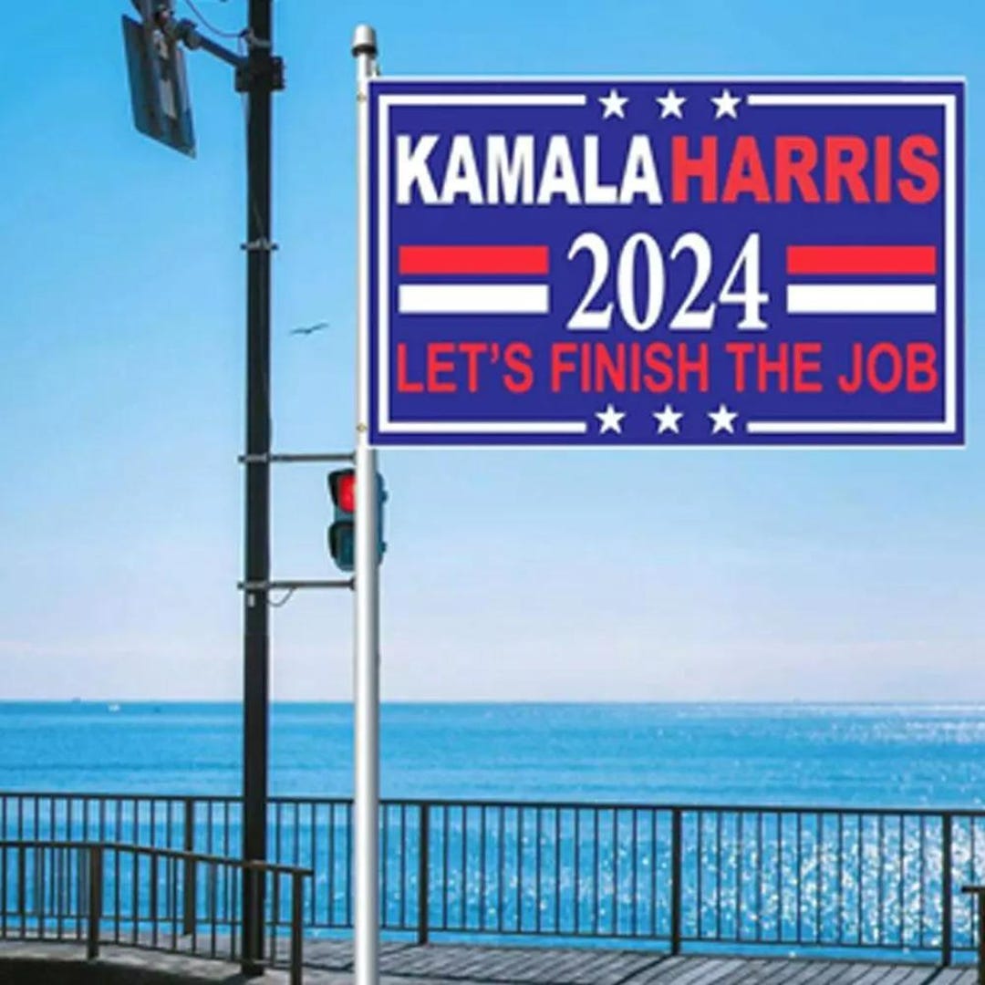 Kamala Harris Let's Finish Job House Flag, Harris 2024 Campaign ...