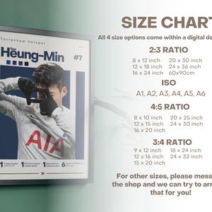 Heung-min Son Tottenham Hotspur Inspired Poster, Football Digital ...
