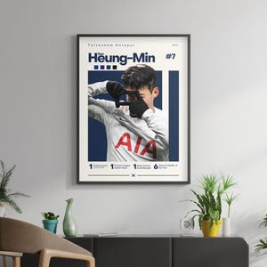 Heung-min Son Tottenham Hotspur Inspired Poster, Football Digital ...