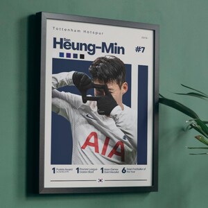 Heung-min Son Tottenham Hotspur Inspired Poster, Football Digital ...