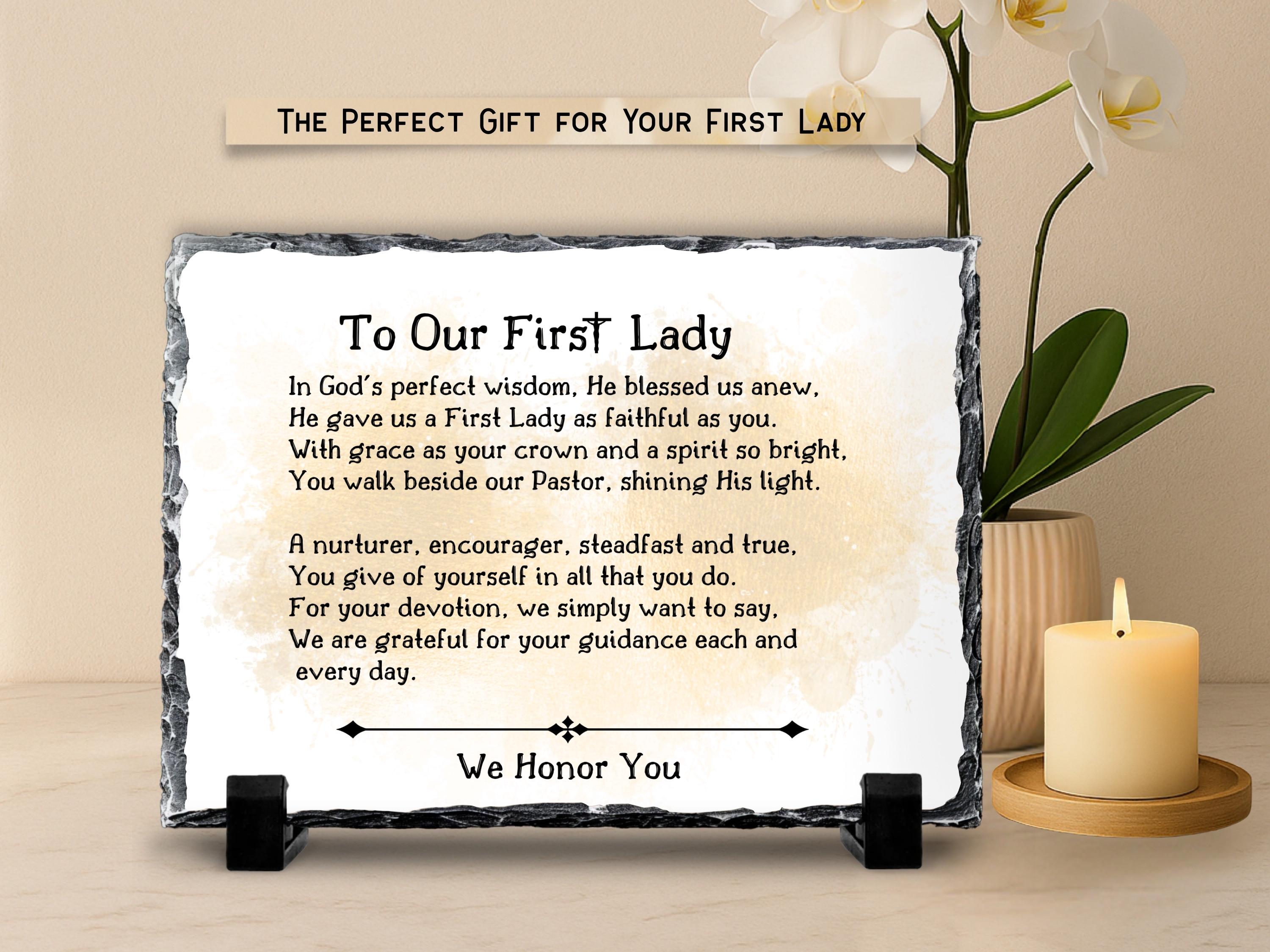 Pastor’s Wife Gift, First Lady Appreciation Stone Plaque With Heartfelt ...