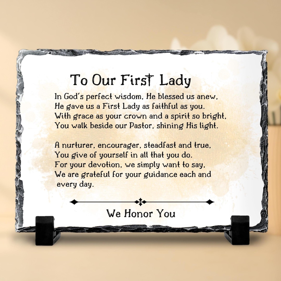 Pastor’s Wife Gift, First Lady Appreciation Stone Plaque With Heartfelt ...