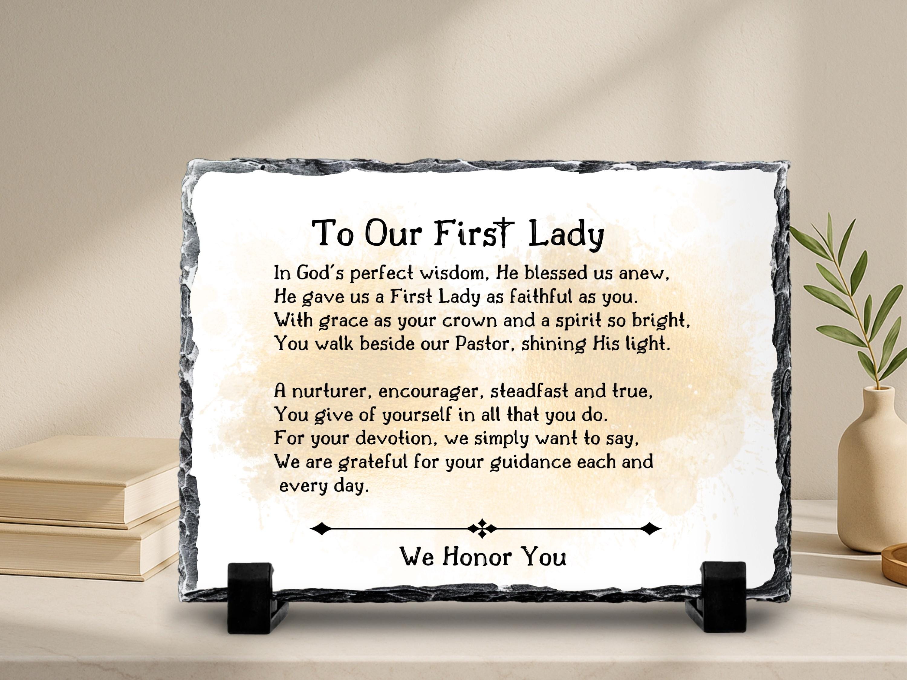 Pastor’s Wife Gift, First Lady Appreciation Stone Plaque With Heartfelt ...