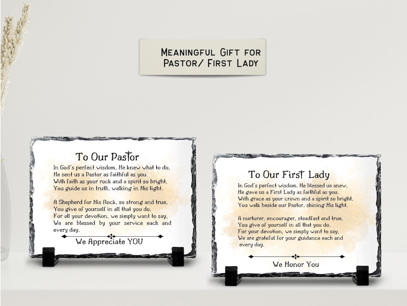 Pastor’s Wife Gift, First Lady Appreciation Stone Plaque With Heartfelt ...