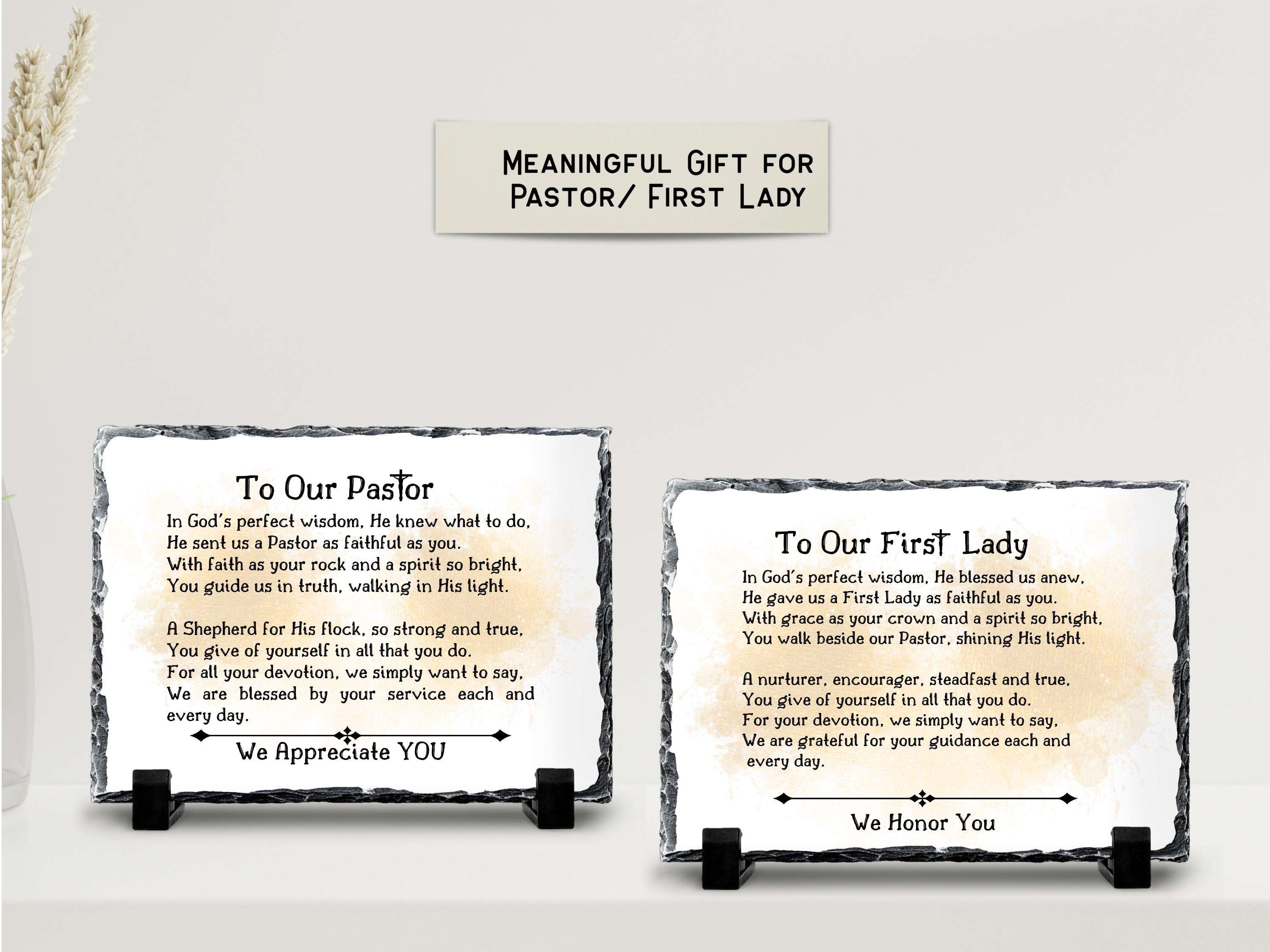 Pastor’s Wife Gift, First Lady Appreciation Stone Plaque With Heartfelt ...