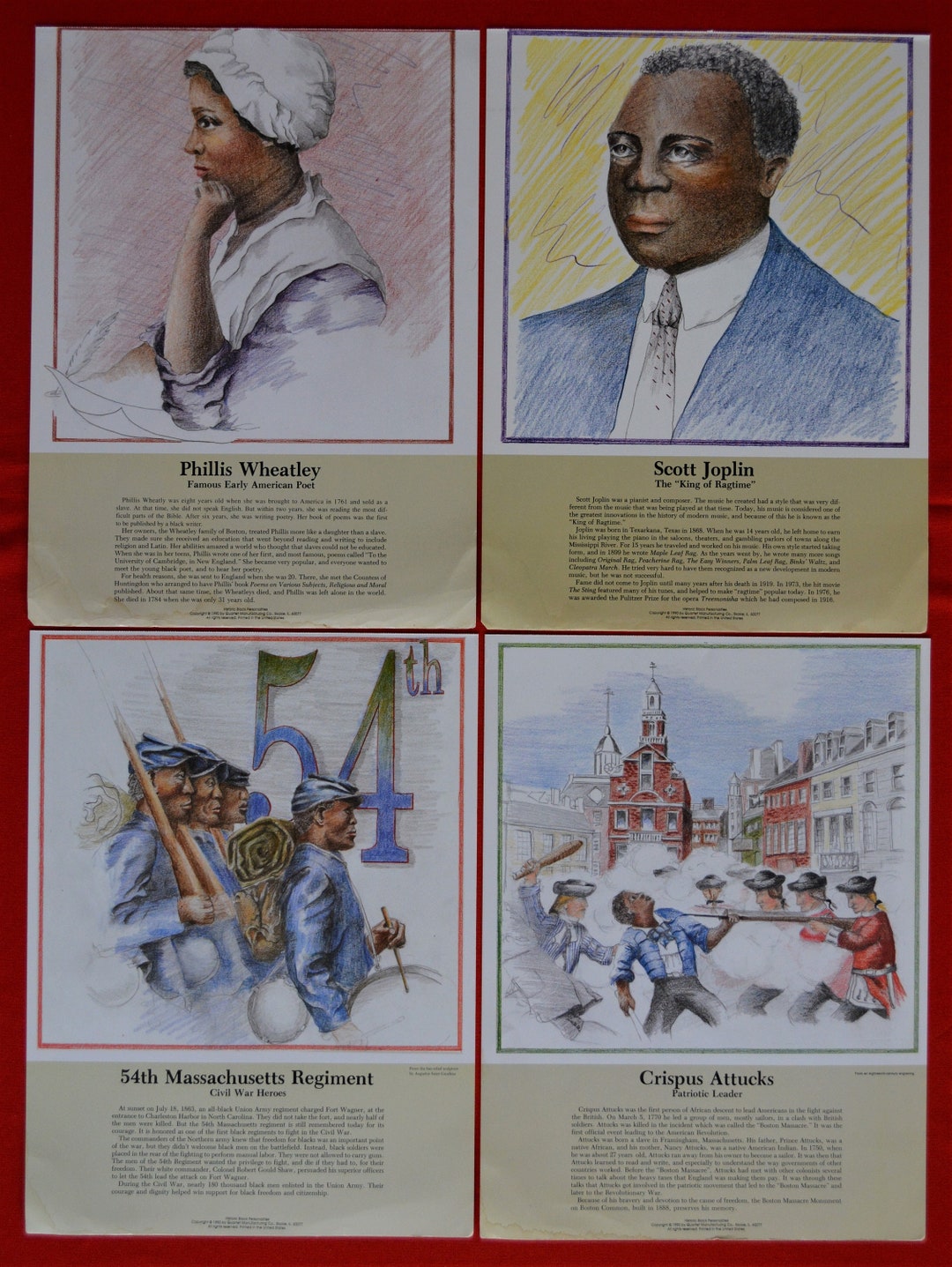 Black History 4 Posters-original Prints, Nice Artwork. Historic ...