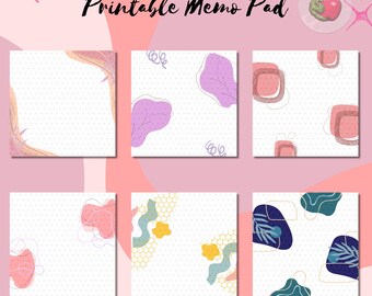 Digital and Printable Memo Pad, Notes, Stationary, Journal, Diary ...