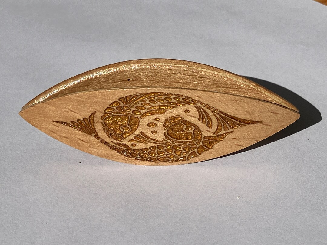 Tatting Shuttle Golden Yin-yang Fish Pattern 3" - Etsy