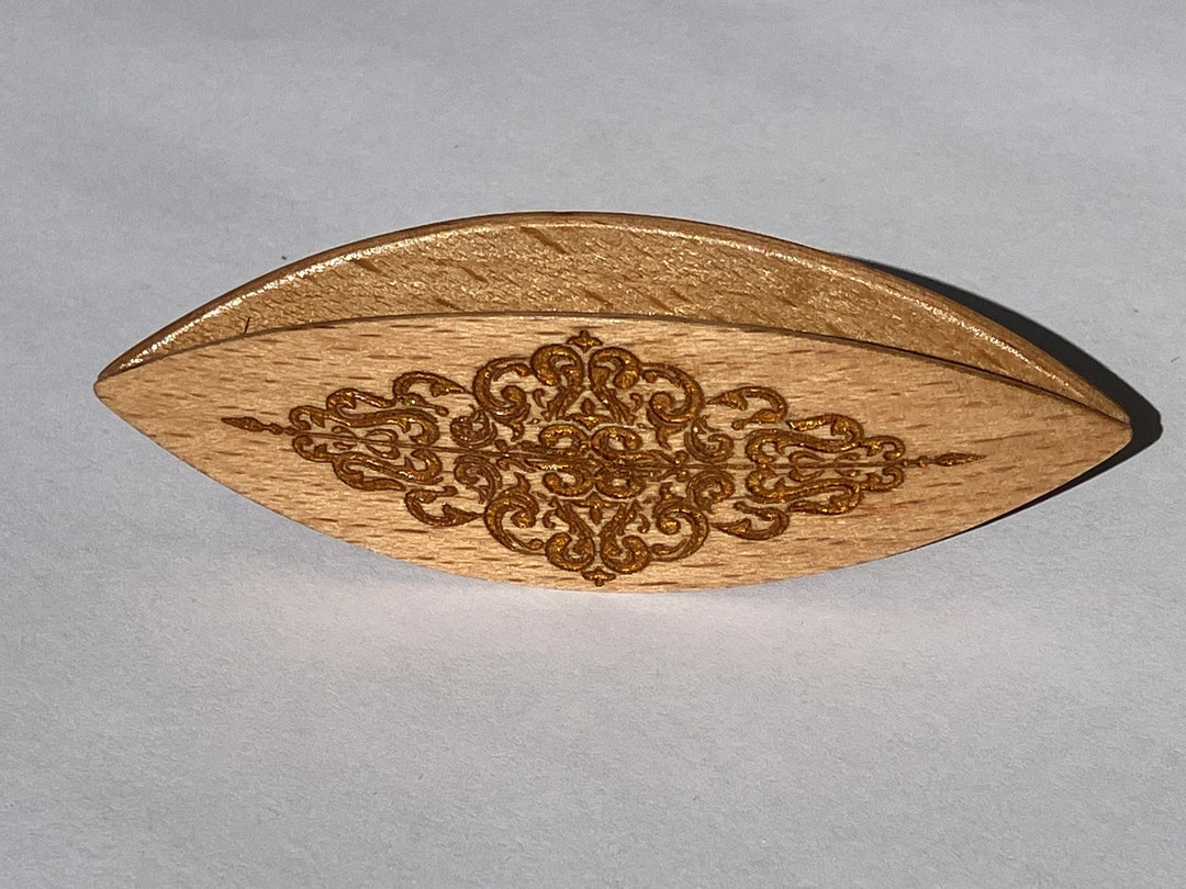 Tatting Shuttle With Golden French Pattern 3" Long - Etsy
