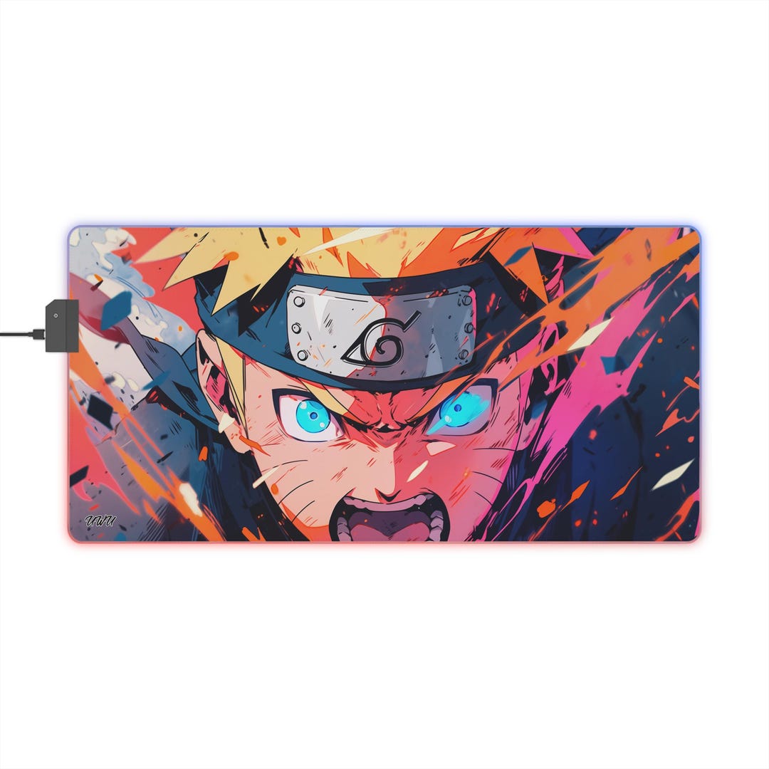 Naruto Ep.1 LED Gaming Mouse Pad, Anime Mouse Pad, Gamer Desk Mat, LED ...