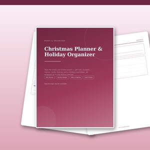 Christmas Planner Printable PDF | Holiday Organizer | Gift Tracker ...