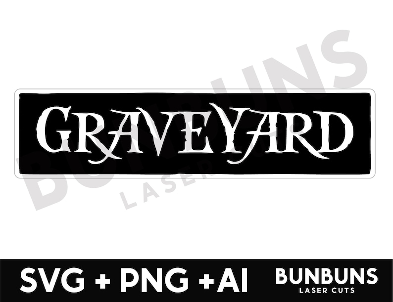 Graveyard Sign SVG for Laser Cutting, Laser Cut File, Spooky Design ...