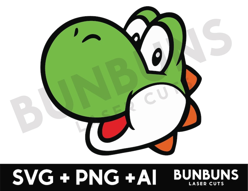 Yoshi SVG for Laser Cutting, Laser Cut File, Stitch Design Transparent ...