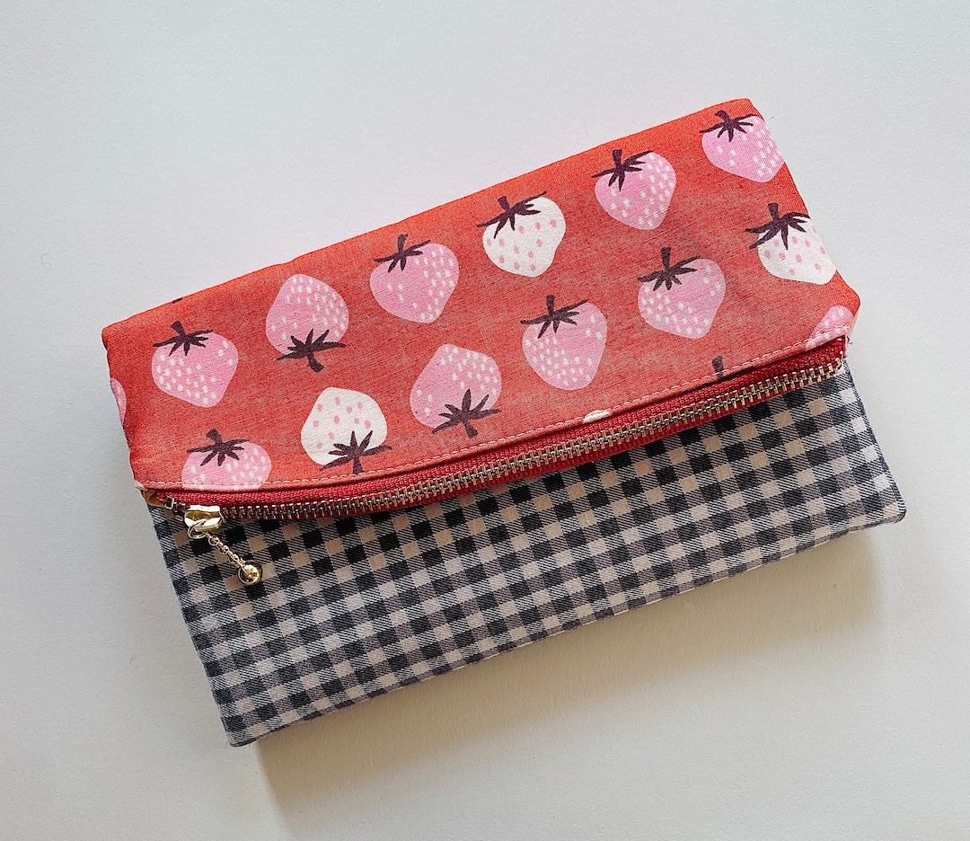 Ruby Star Strawberries, With Re-purposed Fabric in Black-and-white ...