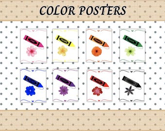 JUMBO Printable Crayon Color Posters for Classroom OVER 18 INCHES Tall ...