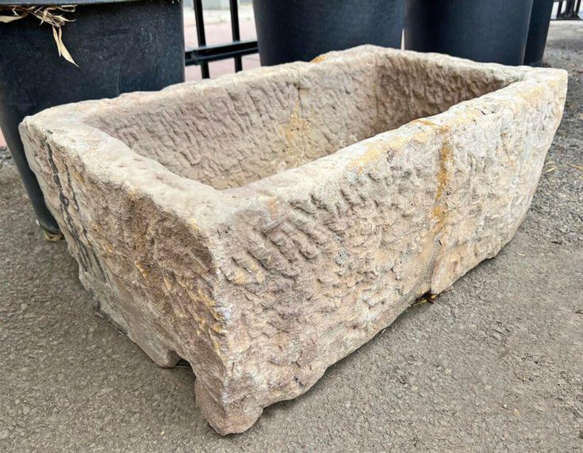 Vintage Rectangular Flower Pot - Etsy