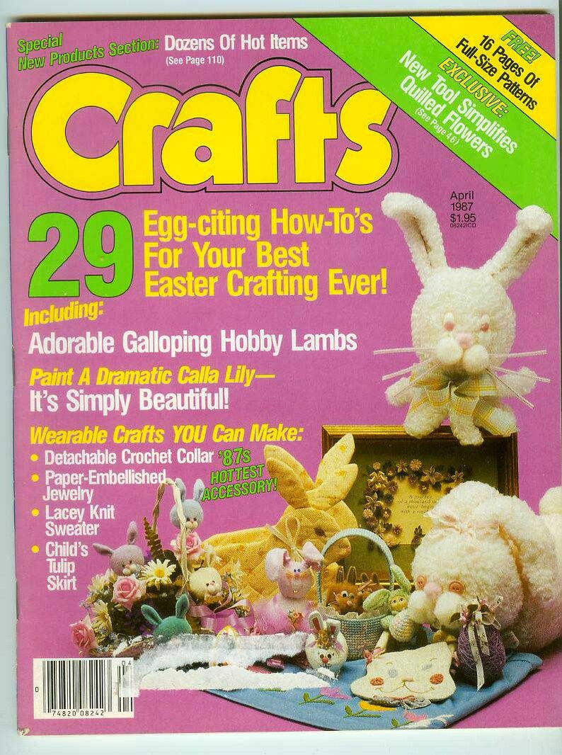 Vintage Retro Crafts Magazine April 1987 plus Original Pattern | Etsy