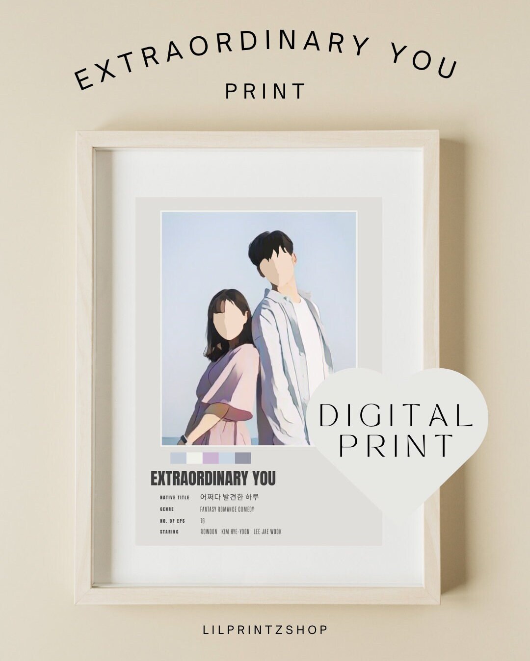 Extraordinary You Kdrama Poster Print digital - Etsy
