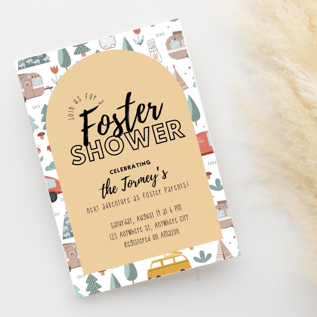 EDITABLE Foster Shower Invitation, Foster Parent Baby Shower, Baby ...