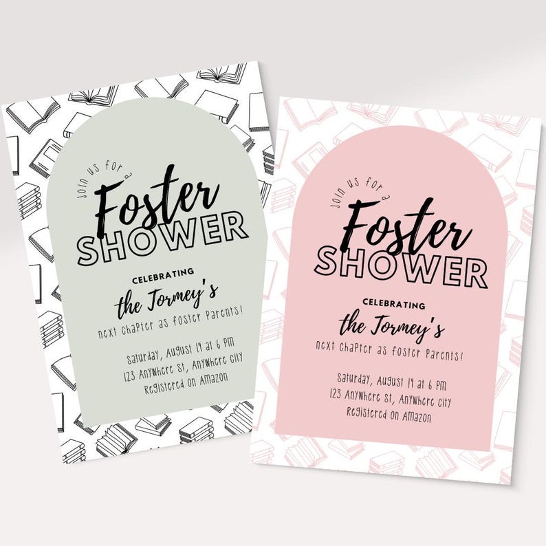EDITABLE Foster Shower Invitation, Next Chapter Baby Shower Invite ...