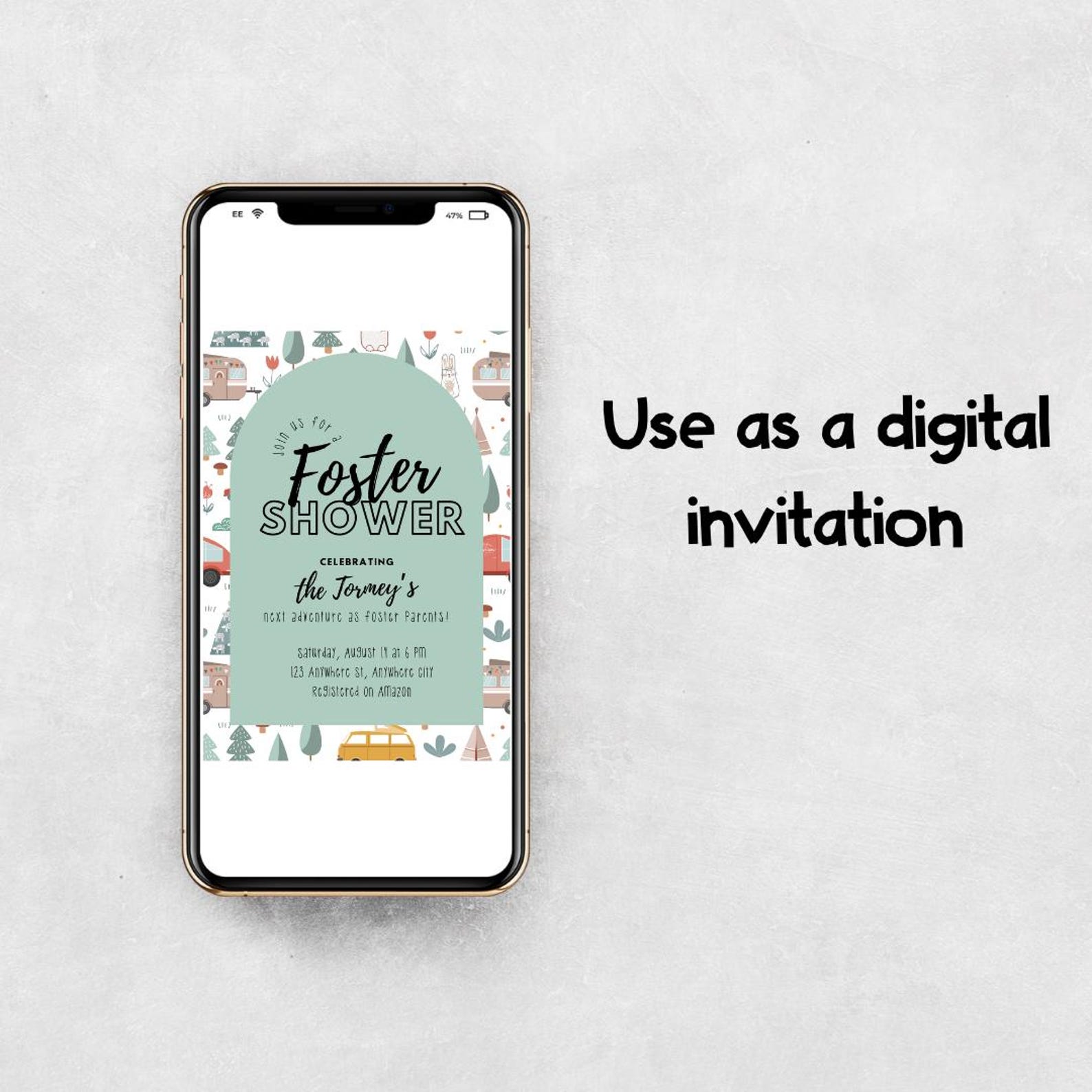 EDITABLE Foster Shower Invitation, Foster Parent Baby Shower, Baby ...