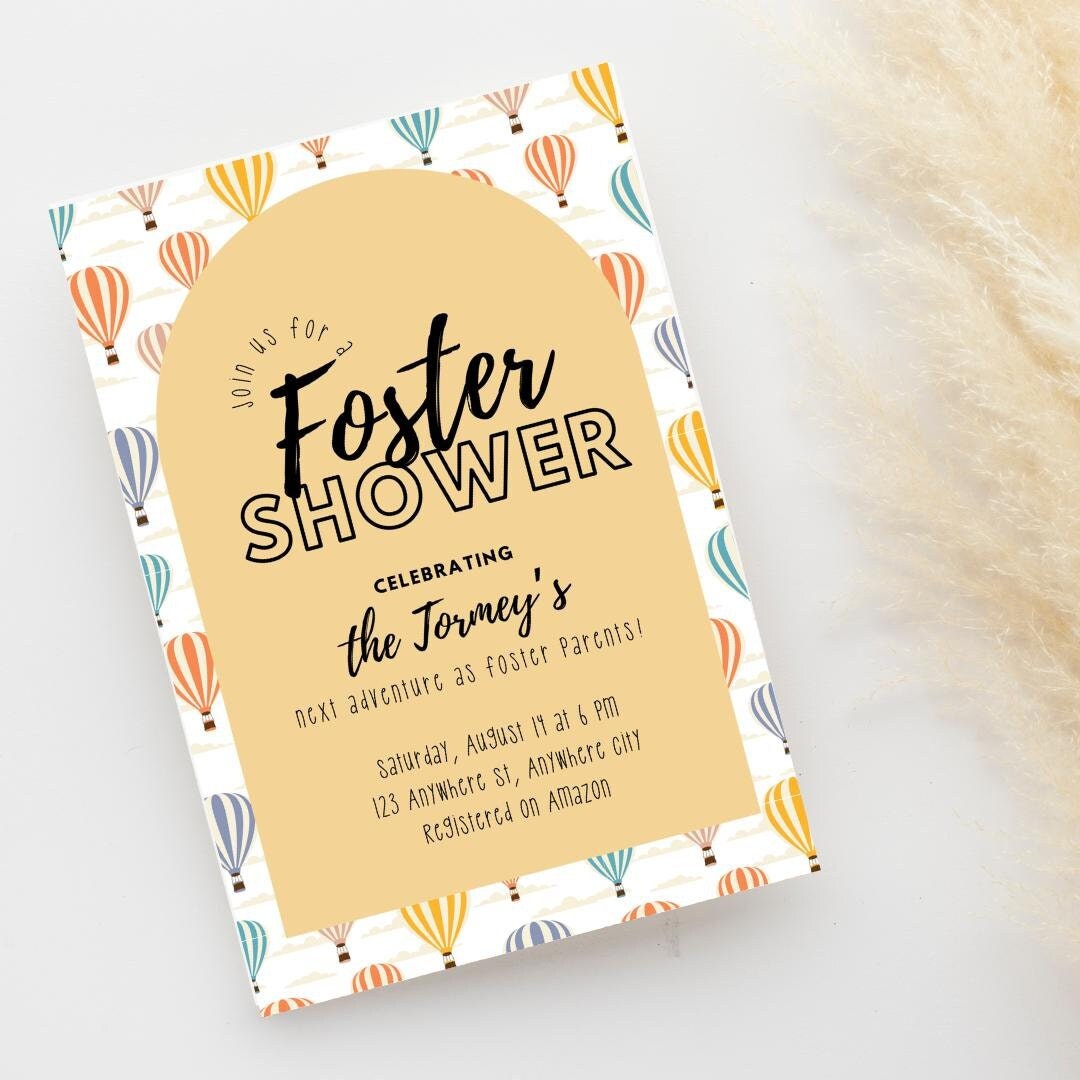 EDITABLE Foster Shower Invitation, Foster Parent Baby Shower, Baby ...