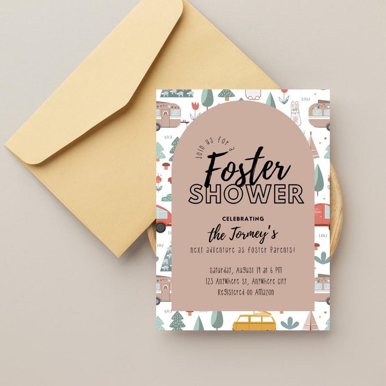 EDITABLE Foster Shower Invitation, Foster Parent Baby Shower, Baby ...