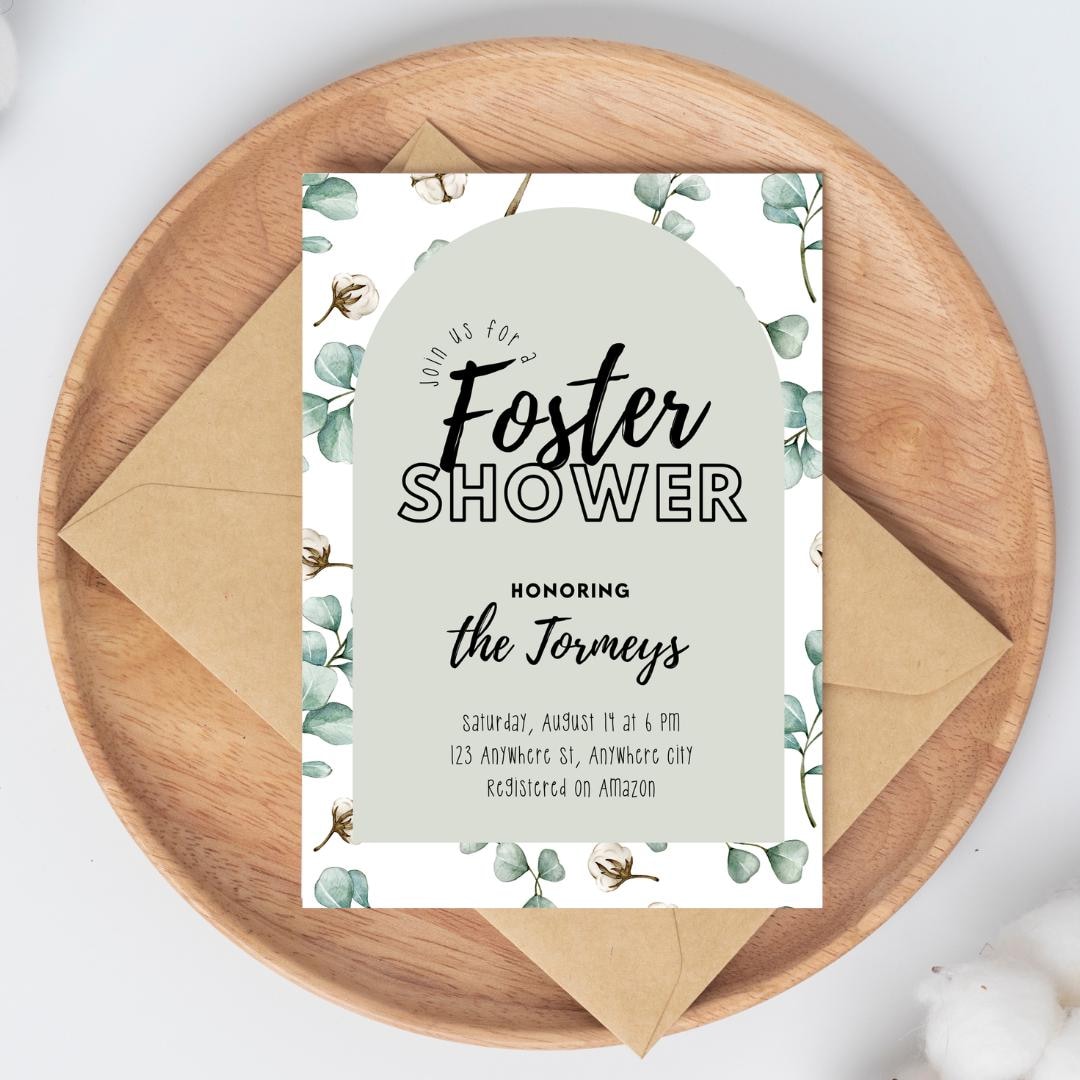 EDITABLE Foster Shower Invitation, Foster Parent Baby Shower, Baby ...