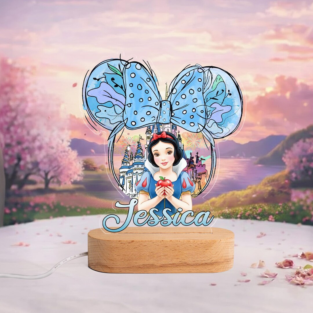 Personalized Princess Night Light, Custom Disney Name Lamp, Kids ...