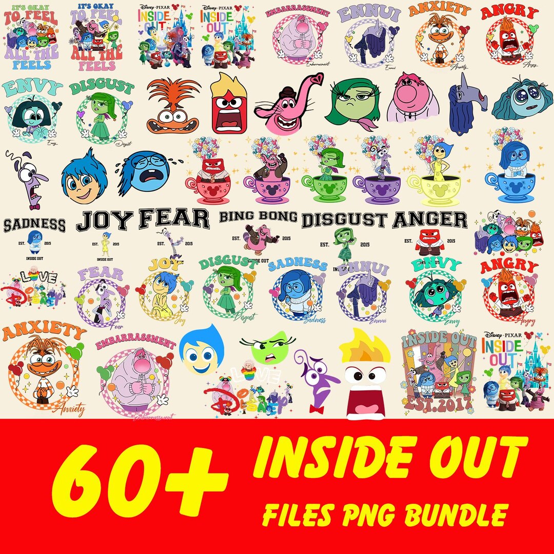 Bundle 60+ Inside Out It's Okay to Feel All the Feels Png, Inside Out 2 ...