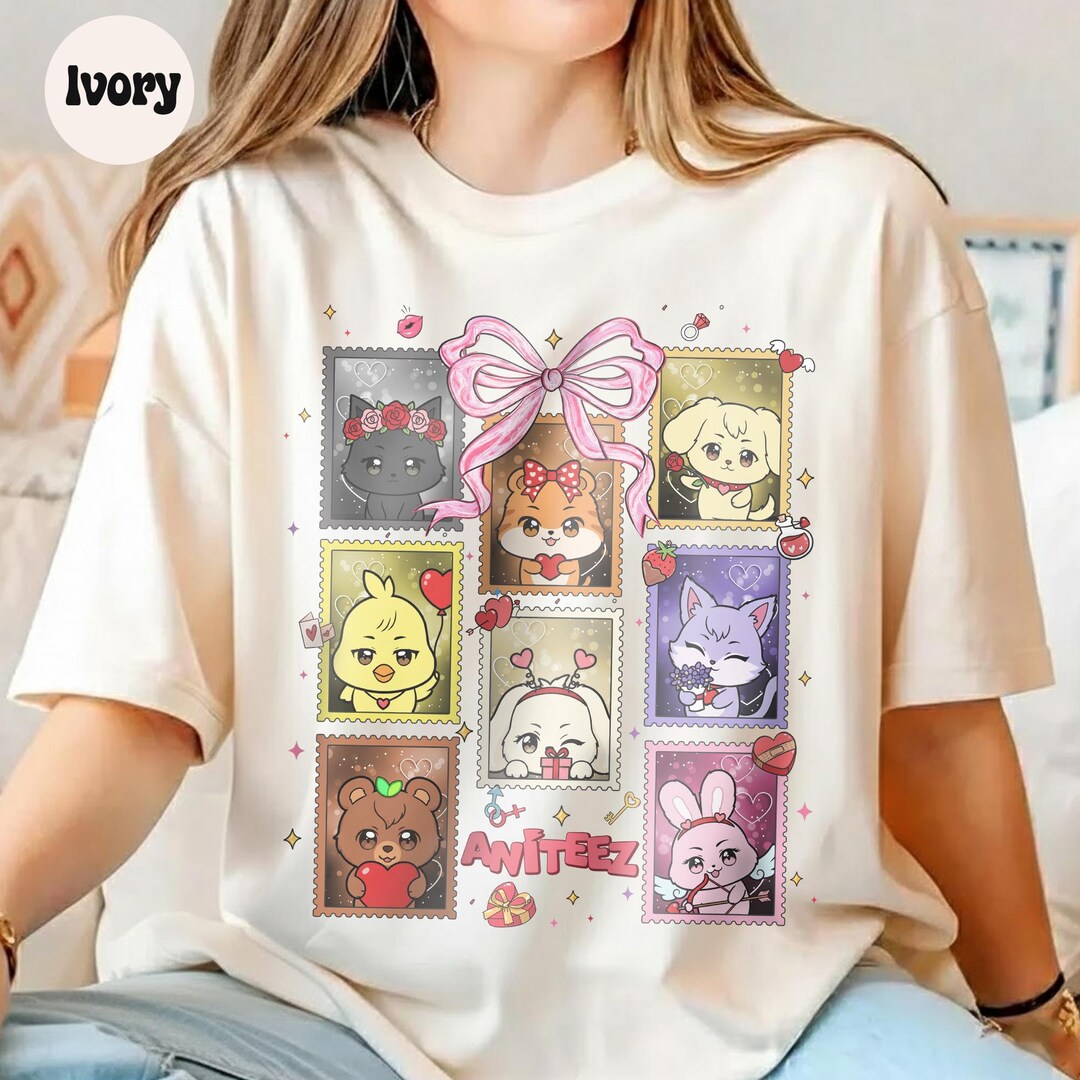 ATEEZ Coquette Bow Shirt, Kpop Fan Tee,hongjoong Hoongjoongie Wooyoung ...