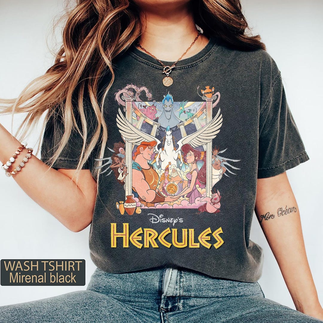 Vintage 90's Disney Hercules Comfort Colors® Shirt, Retrp Hercules 1997 ...