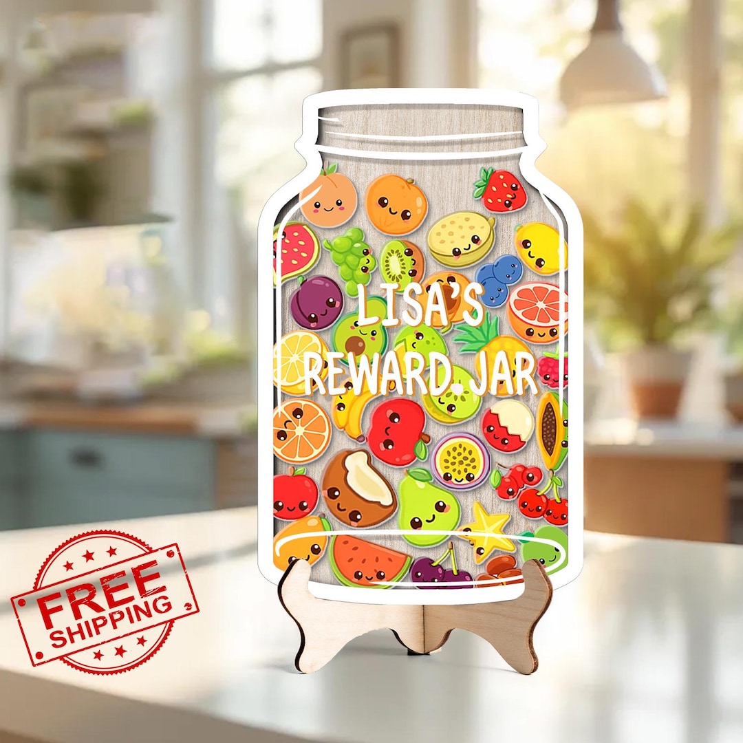 Personalized Fruit Reward Jar, Fruits Tokens for Classroom, Back to ...