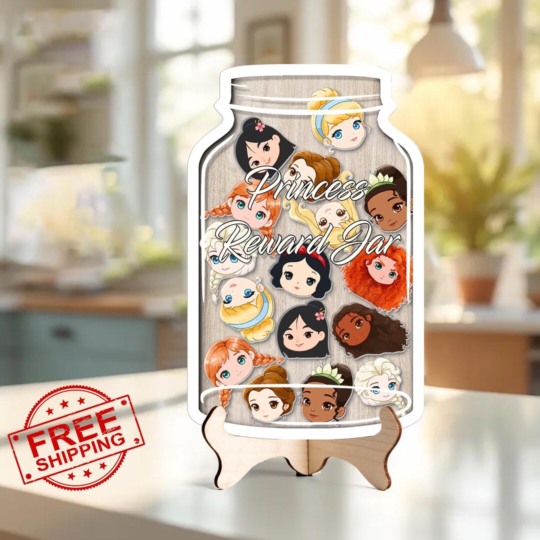 Custom Disney Princess Reward Jar,back to School Gifts,disney Princess ...