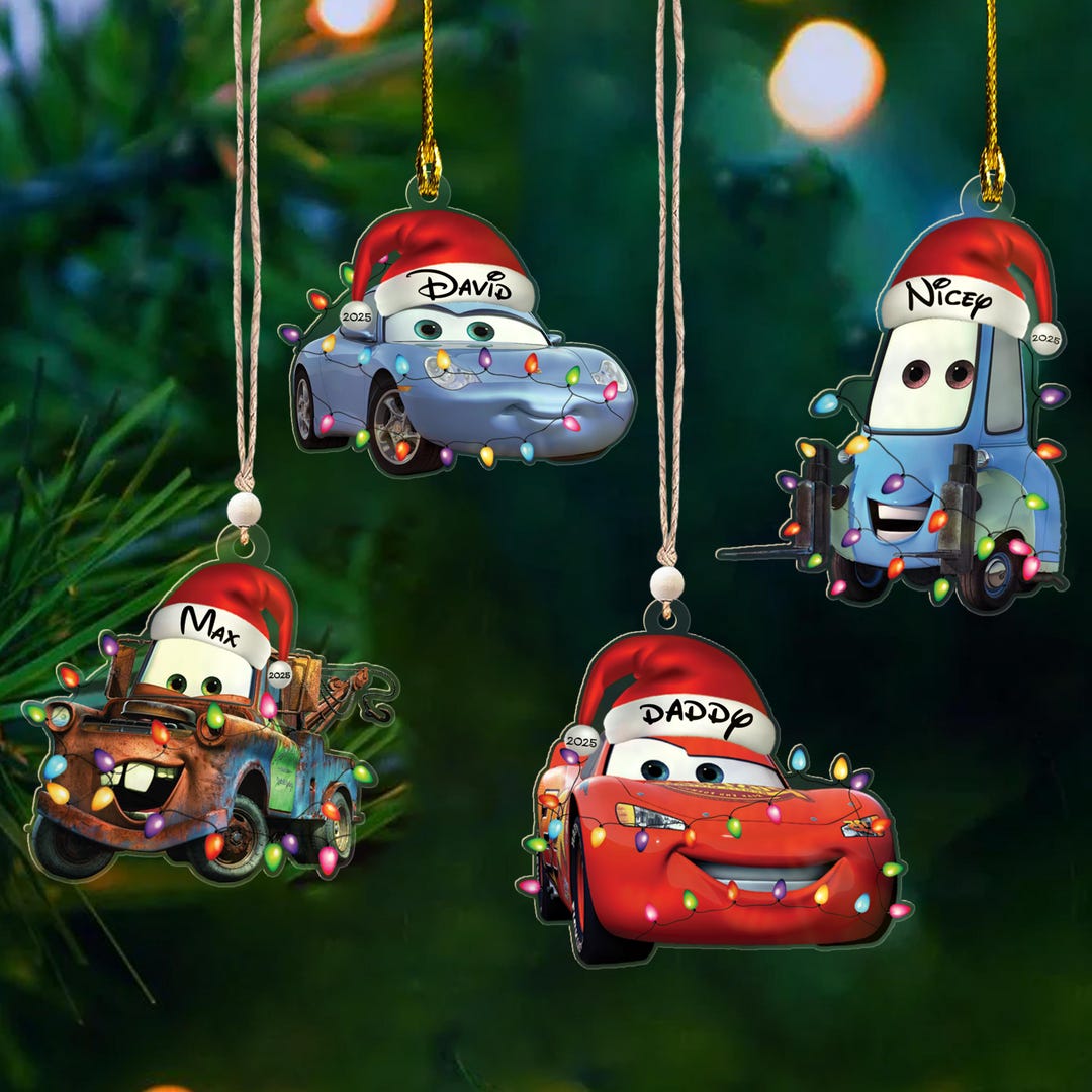 Custom Disney Cars Ornament, Disney Car Pixar Character,christmas ...