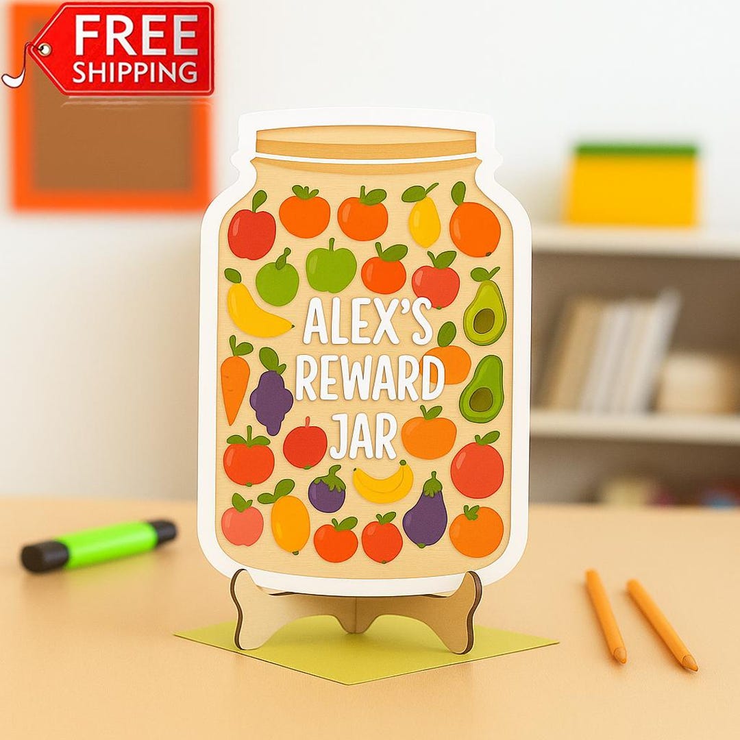 Personalized Fruit Reward Jar, Fruits Tokens for Classroom, Back to ...