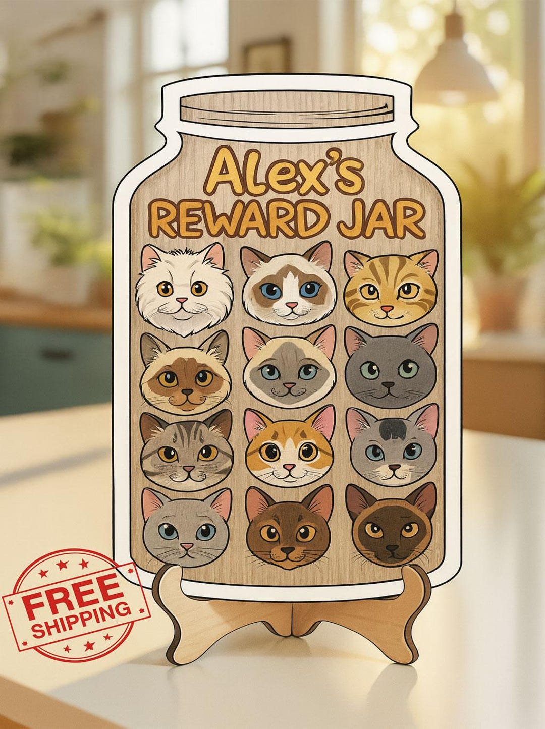 Custom Cat Reward Jar, Cat Safari Token Classroom Teacher, Good ...
