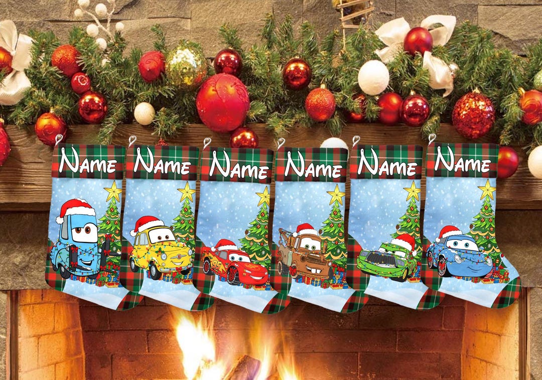 Personalized Disney Cars Christmas Stocking, Cars Pixar Christmas ...