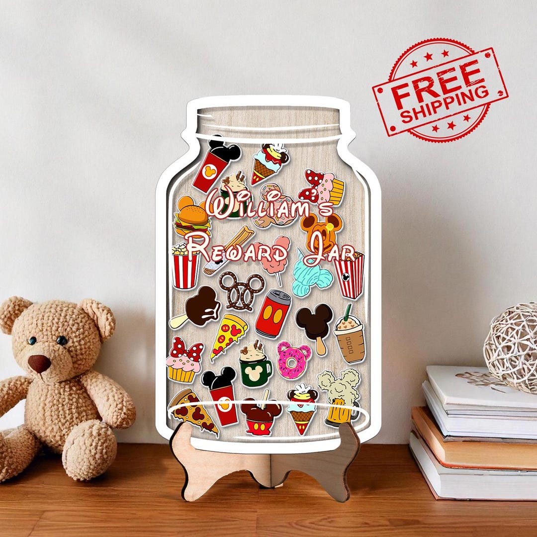 Personalized Disney Snack Reward Jar, Reward Jar for Classroom Behavior ...