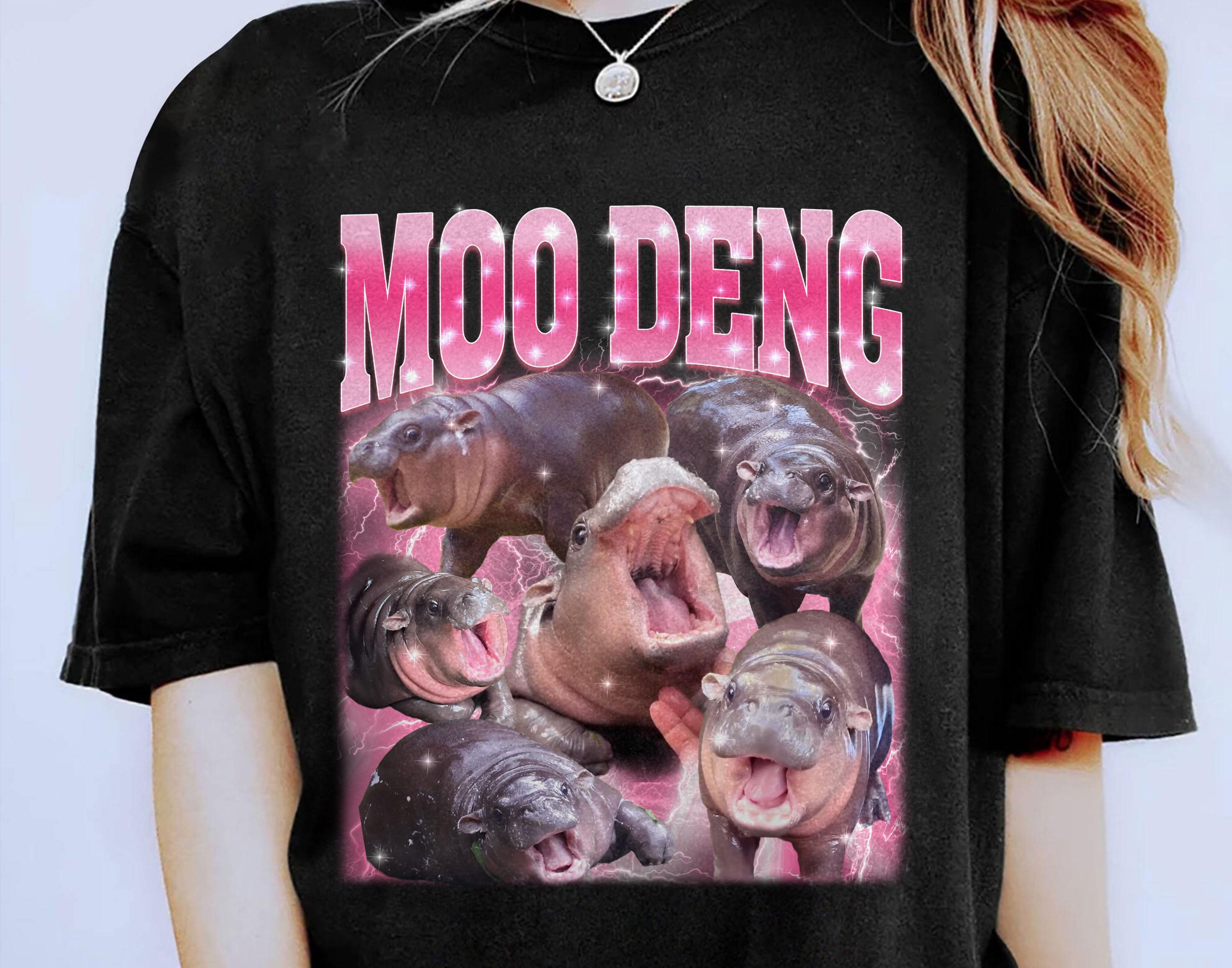 Moo Deng Bootleg Png, I Love Moo Deng Png, Hippo Lover Gift, Baby Hippo ...