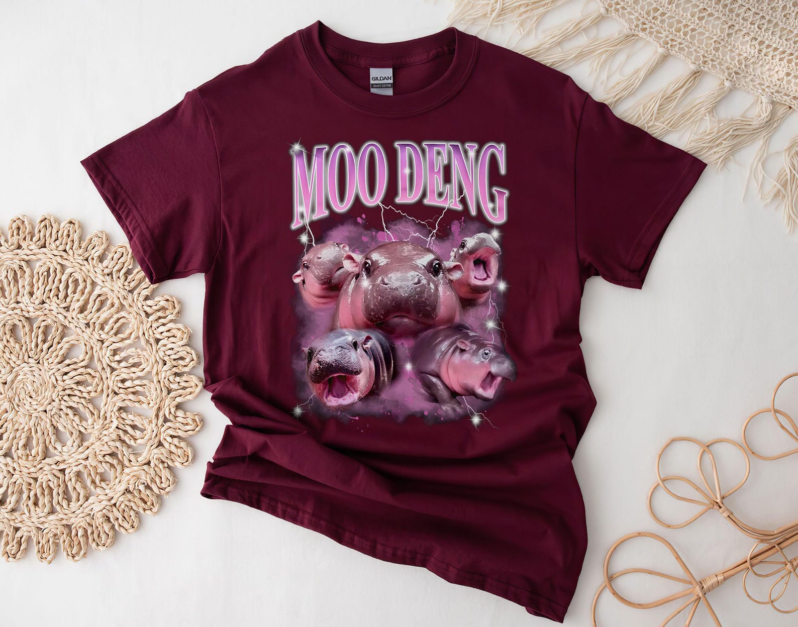 Moo Deng Png, Cute Moo Deng Hippo Bootleg Png, Thailand Zoo Baby Pygmy ...
