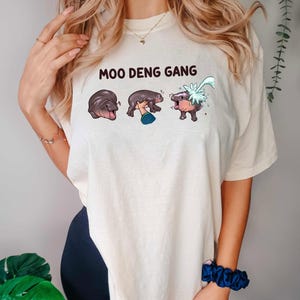 Moo Deng Gang Png, Moo Deng Png, Hippo Lover Png, Funny Baby Hippo Moo ...